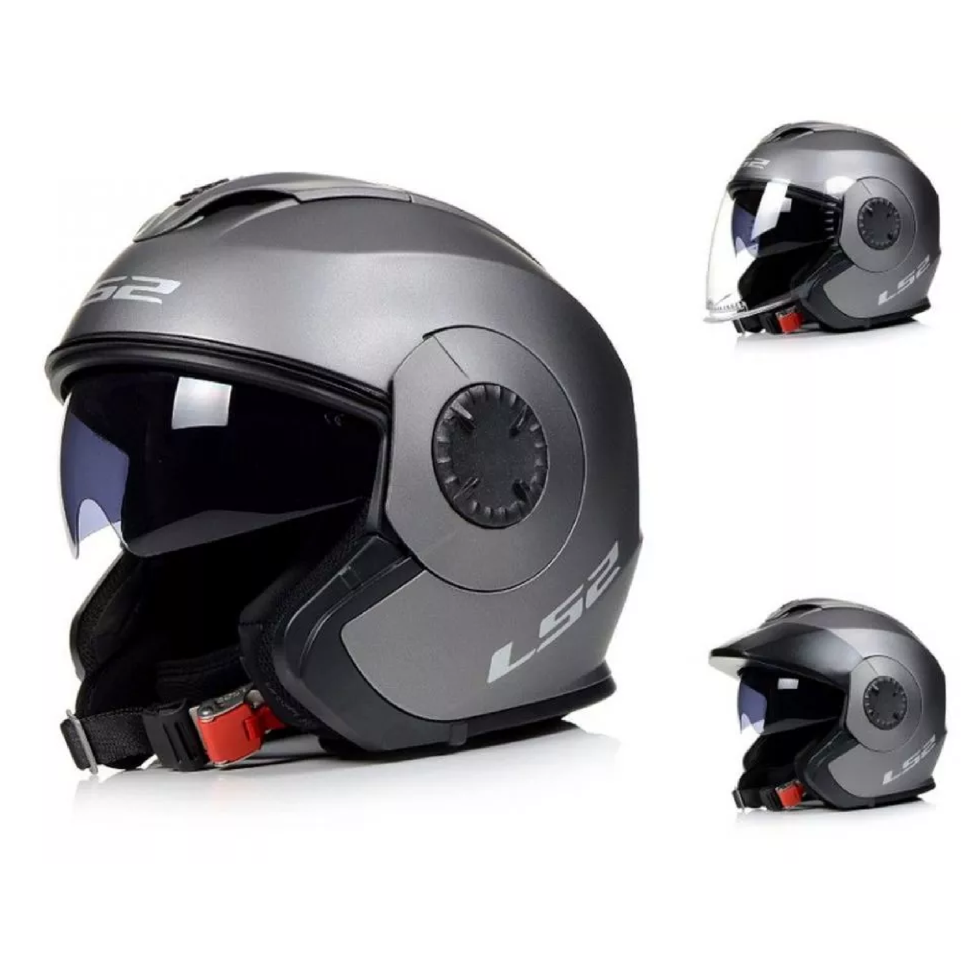 Kask LS2 OF570 VERSO SOLID MATT TITANIUM | Kaski \ Otwarte | Opony ...